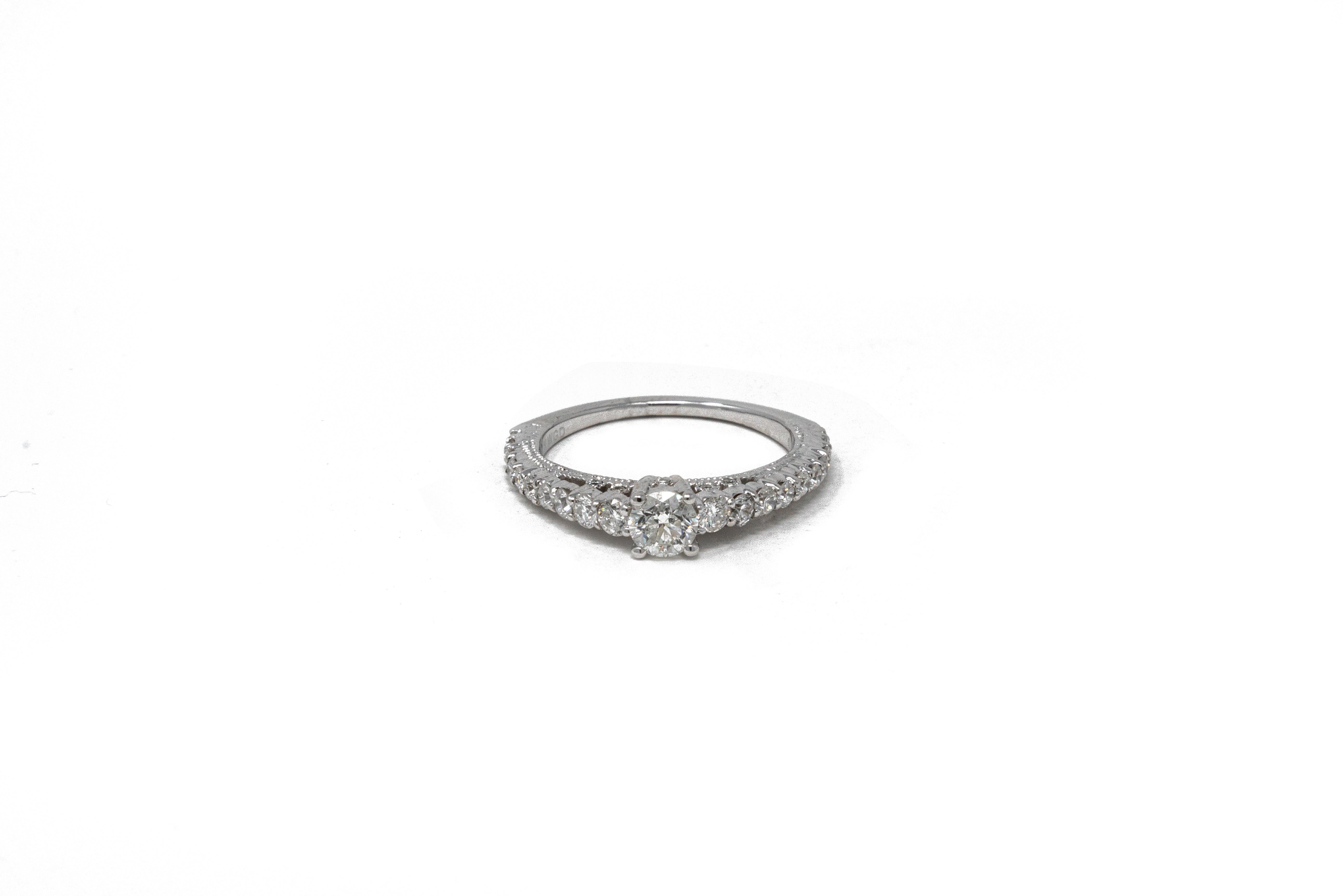.40 point and .60 point Round Brilliant Cut Diamond Ring